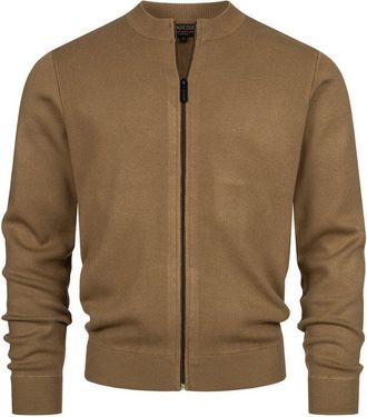Indicode Strickjacke Herren INLaos Herrenstrickjacke Moderne Strickjacke mit Reißverschluss