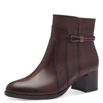 Tamaris COMFORT Damen Stiefeletten mit Absatz mit Reißverschluss Blockabsatz, Braun (Chestnut), 41 EU