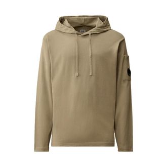 C.P. Company C.p. Company, Homme, Sweatshirts et sweats &agrave; capuche, Gris, Taille: M Pull &agrave; capuche en coton Sea Island avec verre