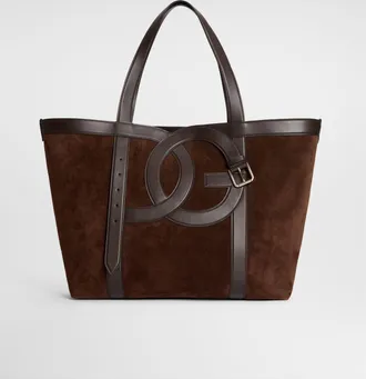 Dolce & Gabbana Dg Belt Shopping Bag In Split Leather - Mann Shopper Multicolor Onesize