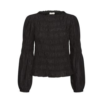 Cream Elegante Schwarze Smock Bluse - - Blouses & Shirts - Damen - Schwarzk - M