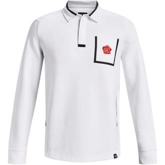 Under Armour Poloshirt f&uuml;r Herren/Damen Unisex, Jerseyware, Lang&auml;rmlig (Wei&szlig;)