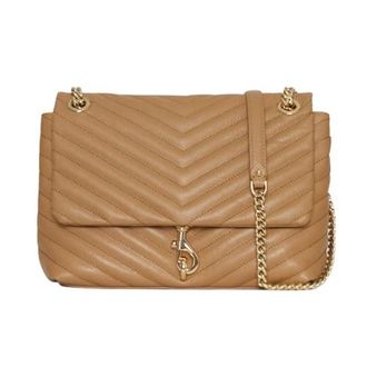Rebecca Minkoff Edie Flap Sac à bandoulière Cool Tan, Havane froid
