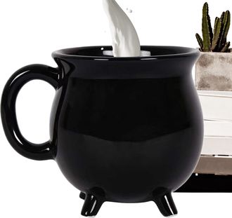 Generic Zaubererbecher, Halloween Ceramic Witch Cauldron Mug - Desta Dekoration für Milk Water Party Tabletop Women Men Aduls Sisters Family Office Küche Wohn