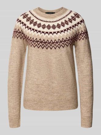 Vero Moda Pullover mit kontrastreichem Rundhals-Strickmuster