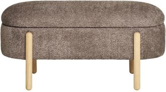 ebuy24 Ebuy24 - Banc coffre en tissu et bois L98cm - Marron - Branca