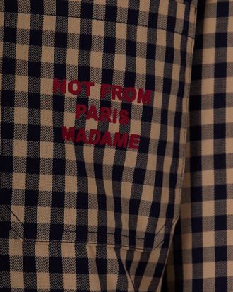 Dr&ocirc;le de Monsieur Quilted Check Cotton Overshirt - Beige