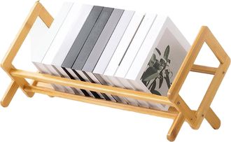 Generico Schreibtischregal, B&uuml;cherregal aus Holz, rutschfest, f&uuml;r B&uuml;cher, Dokumente, Zeitschriften, CDs, Schlafzimmer, B&uuml;ro, Wohnzimmer, Klassenzimmer