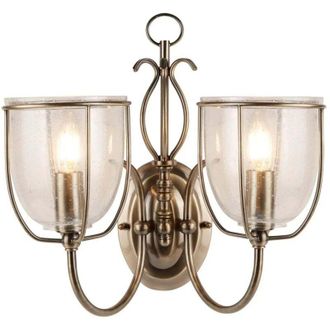 Searchlight [NEUWERTIG] B-Ware Silhouette Wandleuchte Wandlampe 2 Flammig Beleuchtung Wohnzimmer Innenbereich