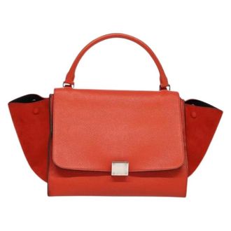 Celine Sac &agrave; main vintage en cuir Pre-owned - Femme - Pre-owned - Rouge - Taille: ONE Size
