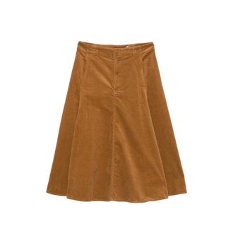 Ralph Lauren Corduroy Flared Midi Skirt