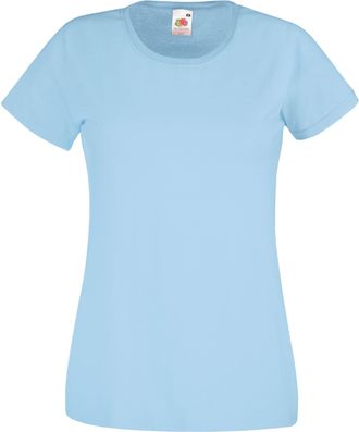 Fruit Of The Loom Lady-Fit Valueweight T - Sky Blue - XL (16)