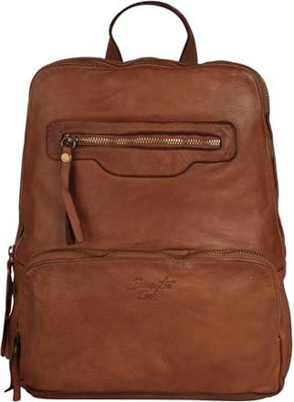 Samantha Look Sac &agrave; dos Femme cuir v&eacute;ritable | Fabriqu&eacute; en Italie, polyvalent, bandouli&egrave;re r&eacute;glable, compartiment pour smartphone 020230