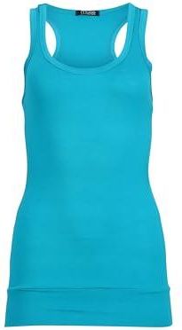 Easy Young Fashion D&eacute;bardeur basique pour femme - Haut de fitness - Dos nageur - T-shirt de sport - T-shirt coupe skinny 8002 (taille unique XS - M), Bleu sarcelle, 36-4