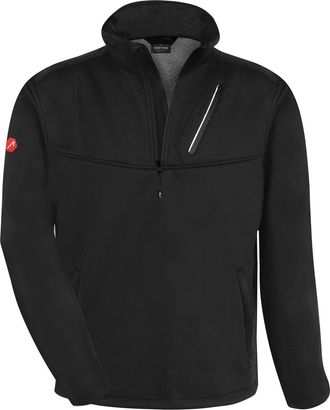 Ace Handyman Arbeits-Pullover - warmes Fleece-Futter & Rei&szlig;verschluss - Pulli f&uuml;r die Arbeit - 35% Baumwolle - Schwarz - 4XL