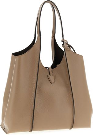 Tod's Womens T Timeless Tote Beige Calfskin Leather