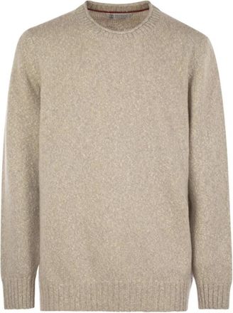 Brunello Cucinelli Homme, Pulls, Beige, Taille: 5XL Pull ras du cou