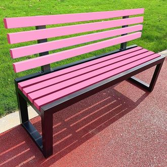 Generic Gartenbank mit Lehne Parkbank Massivholzbank Terrassenbänke, Wasserdichtes Metall Wetterfest Robust Stabil Langlebig Gartenmöbel, für Garten Veran(Siz