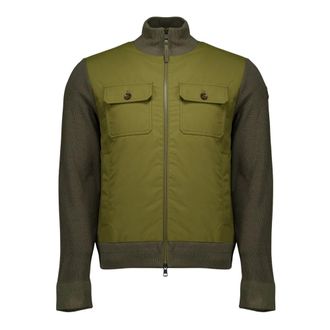Moncler Gepolsterter Woll-Cardigan - - Knitwear - Herren - Gr&uuml;n - M