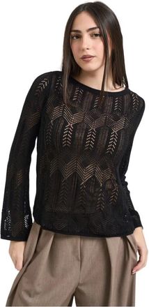 Liu Jo Femme, Pulls, Noir, Taille: 40 FR Maglia traforata