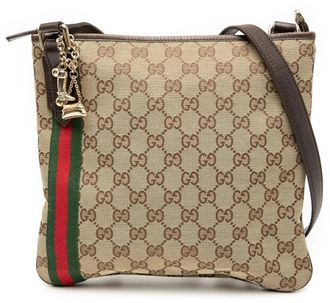 Gucci Hobo Bags - GG Canvas Jolicoeur Crossbody - Gr. unisize - in Braun - f&uuml;r Damen