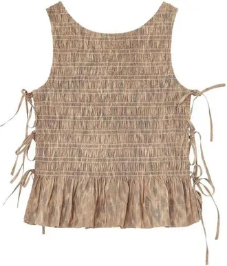 Ganni Top - Braun