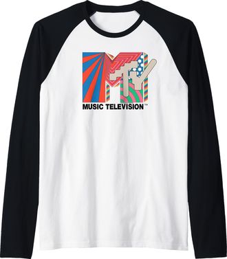 Giesswein Abstrakte 90er Jahre Farbe Kunst Musik TV Logo Raglan
