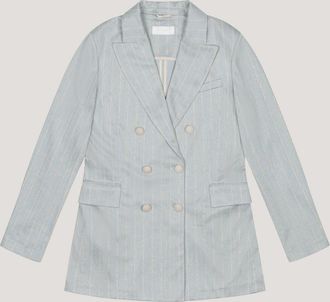 Circolo 1901 Pinstriped double-breasted, Acquamarina 8312, 42, Woman