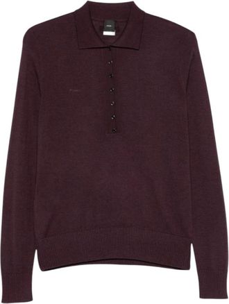 Pinko Pinko - Maglia Polo - Femme - Pulls - Violet - Taille: 40 FR
