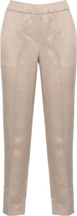PESERICO Femme, Pantalons, Beige, Taille: 40 FR Pantalon Capri en Lin