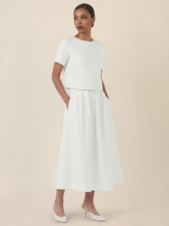 Apart Blusentop mit Struktur und Rundhalsausschnitt