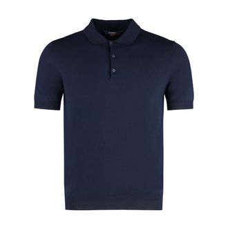 K-Way Kurz&auml;rmeliges Strick-Poloshirt - - Tops - Herren - Blau - 2XL