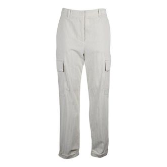 Eleventy Cordhose mit Cargotaschen - - Trousers - Damen - Wei&szlig; - L