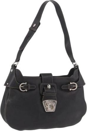 Ferragamo Sac port&eacute; &eacute;paule Pre-owned - Femme - Pre-owned - Noir - Taille: ONE Size