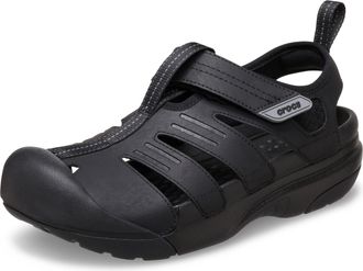 Crocs Damen Yukon Fisherman Sandalen, Black, 36/37 EU