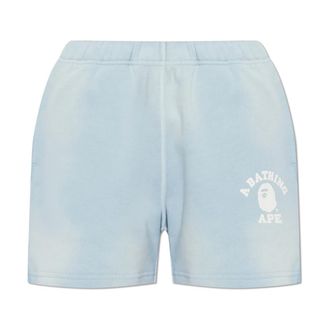 A Bathing Ape A Bathing Ape, Femme, Shorts, Bleu, Taille: 40 FR Logo Shorts