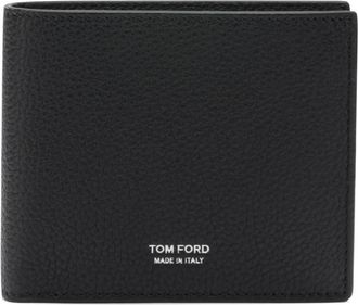 Tom Ford Homme, Accessoires, Noir, Taille: ONE Size Portefeuille Bifold Classique en Cuir Grain&eacute;