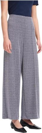 Ichi Ichi, Femme, Pantalons, Bleu, Taille: W26 Geometric Pattern Zip-Fastened Pantalons