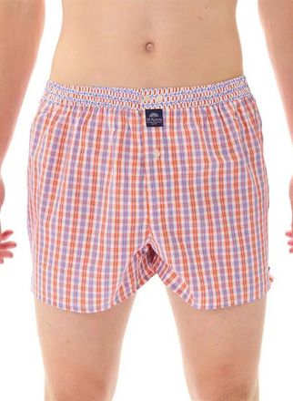 MC Alson Herren Boxershorts orange Baumwolle gemustert