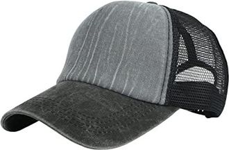 Generic Casquettes de sport pour homme, taille pour course &agrave; pied, entra&icirc;nements et activit&eacute;s de plein air, casquettes de baseball pour gar&ccedil;on, gris, Taille u