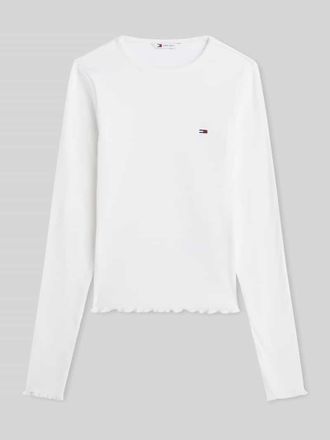 Tommy Jeans Slim Fit Langarmshirt aus Baumwoll-Mix