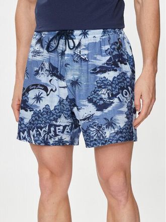 Tommy Jeans Stoffshorts Hawaiian DM0DM18807 Blau Regular Fit