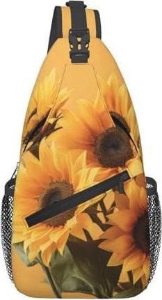 Generic Sacoche Port&eacute; &eacute;paule Motif de tournesols d&eacute;t&eacute; Casual Sacs &agrave; Bandouli&egrave;re Durable Sac DEpaule pour Randonn&eacute;e &eacute;cole Camping