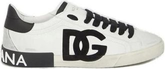 Dolce & Gabbana Homme, Chaussures, Blanc, Taille: 40 1/2 EU Baskets Basses Logo DG
