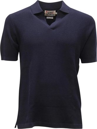 MC2 Saint Barth Sloan Waffle Cotton - - Tops - Herren - Blau - L