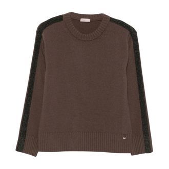 Herno Rundhals-Strickpullover - - Knitwear - Damen - Braun - S