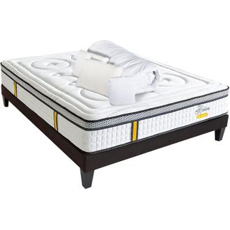 Bellecour Bellecour - literie Pack Prêt à dormir reina 2.0 160x200 cm Matelas Ressorts ensachés + Sommier + Accessoires