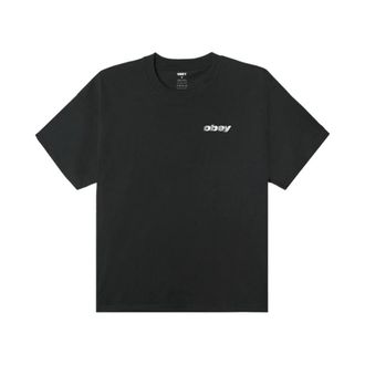 Obey T-Shirt mit Rundhalsausschnitt - - Tops - Herren - Schwarzk - L