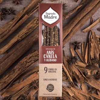 Generico Zimt, Anis und Olibano - R&auml;ucherst&auml;bchen, 100% nat&uuml;rlich, umweltfreundlich, ausgew&auml;hlte Kr&auml;uter, handgefertigt in Argentinien