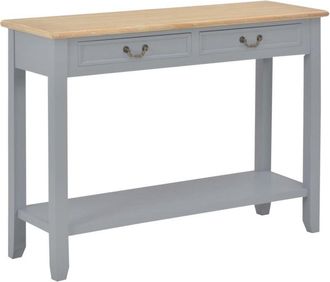 vidaXL Konsolentisch Grau 110 x 35 x 80 cm Holz Vidaxl